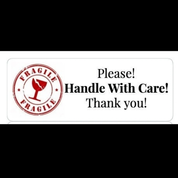 Office | Fragile Stickers Labels Red Black White Stickerp | Poshmark